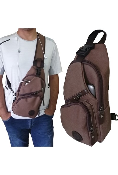 Lederax Usb Girişli Çift Taraf Askılı Göğüs Çantası Bodybag Lederax Usb Girişli Çift Taraf Askılı Göğüs Çantası Bodybag