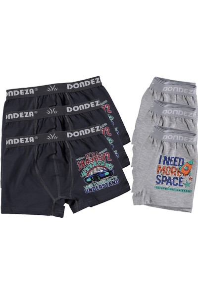 Dondeza 6'lı Eko Baskılı Erkek Çocuk Boxer Dondeza 6'lı Eko Baskılı Erkek Çocuk Boxer