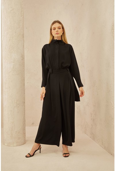 Terzi̇ Dükkani Monica Krep Tulum Siyah Terzi̇ Dükkani Monica Krep Tulum Siyah