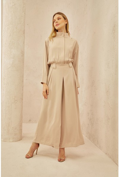 Terzi̇ Dükkani Monica Krep Tulum Vizon Terzi̇ Dükkani Monica Krep Tulum Vizon