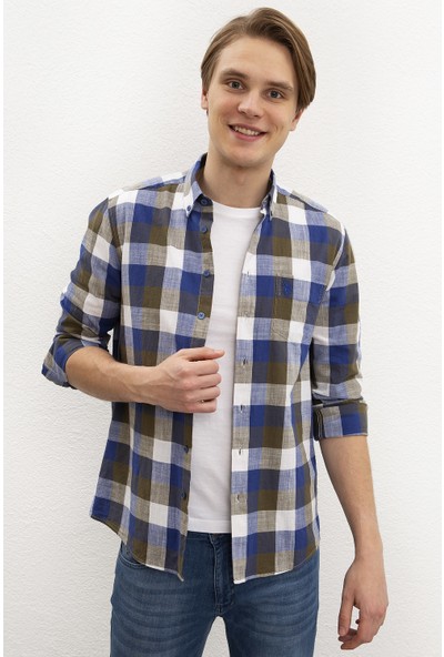 U.S. Polo Assn. Erkek Haki Gömlek Uzunkol