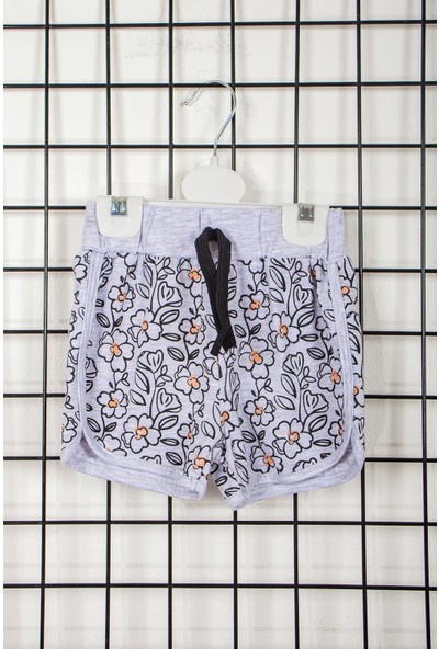 Pelops Kids Çiçek Baskılı Kız Çocuk Şort 5857