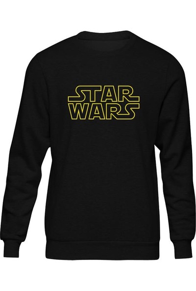 Fandomya Star Wars Type Siyah Sweatshirt Fandomya Star Wars Type Siyah Sweatshirt
