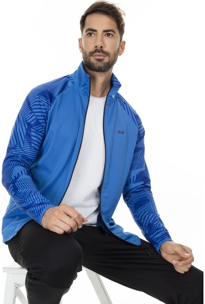 Buratti Cepli Dik Yaka Fermuarlı Slim Fit Spor Eşofman Üstü Sweat ERKEK SWEAT 5658002S