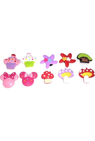 Crocs Terlik Süsleri Jibbitz B-4 10 Adet Set Crocs Terlik Süsleri Jibbitz B-4 10 Adet Set