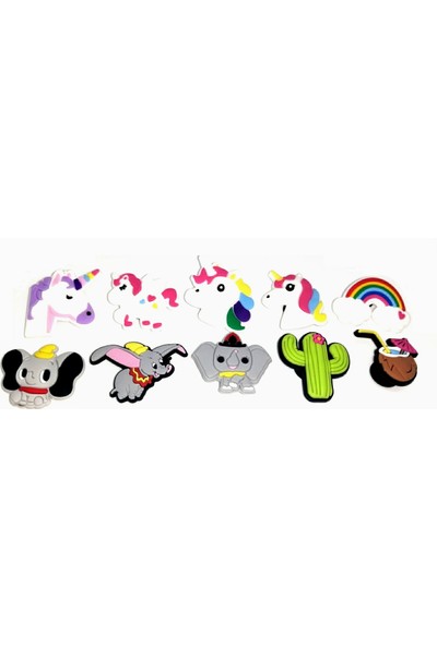 Crocs Terlik Süsleri Jibbitz 10 Adet B-5 Crocs Terlik Süsleri Jibbitz 10 Adet B-5