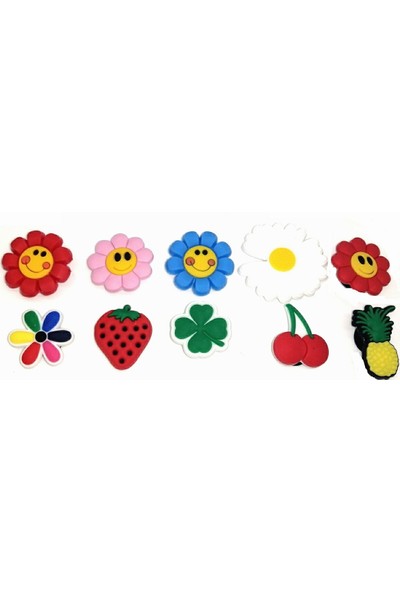 Crocs Terlik Süsleri Jibbitz 10 Adet B-1 Crocs Terlik Süsleri Jibbitz 10 Adet B-1