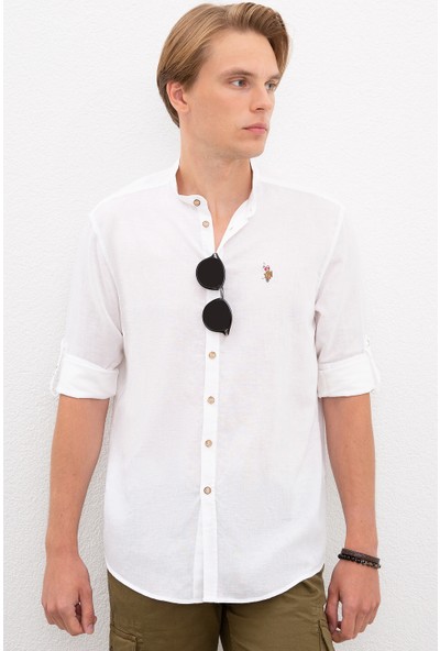 U.S. Polo Assn. Beyaz Gömlek Uzunkol 50222387-VR013