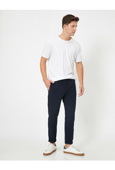 Koton Erkek Beli Bağlamalı Lastikli Rahat Fit Pantolon