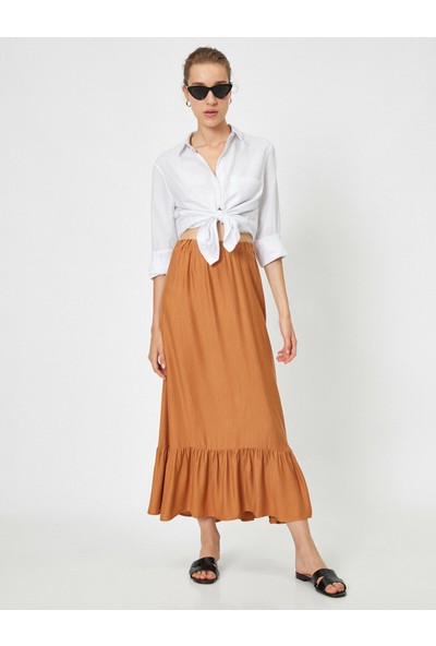 Koton Pilili Uzun Etek Koton Pilili Uzun Etek