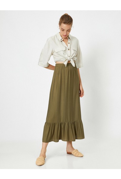 Koton Pilili Uzun Etek Koton Pilili Uzun Etek