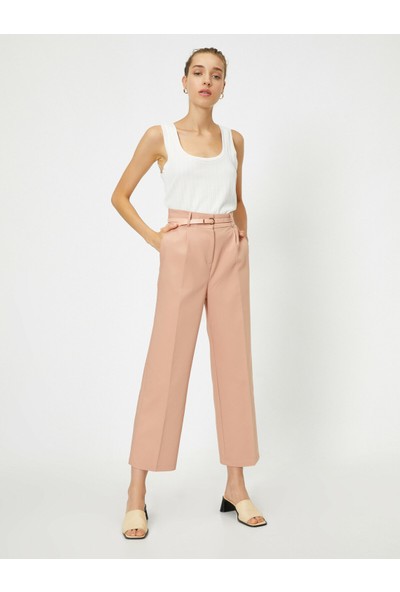 Koton Kadın Kemerli Cepli Pantolon
