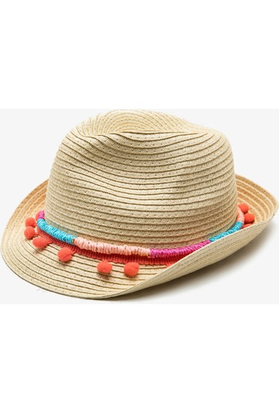 Koton Ponponlu Fötr Hasır Şapka