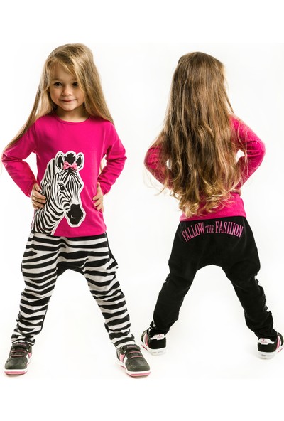 Denokids Zebra Fashion Baggy Takım