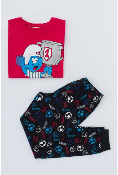 Penti Çok Renkli Erkek Smurf Cup Pijama Takımı