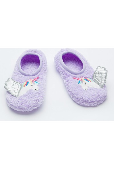 Penti Lila Kız Çocuk Unicorn 3D Patik Çorabı