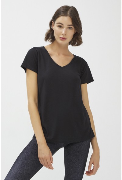 Penti Siyah Dance Polo Yaka Tişört