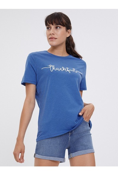 Loft Kadın Bisiklet Yaka T-Shirt 2026279