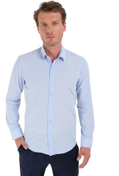 Morven Basic Extra Slim Fit Uzun Kollu Gömlek Buz Mavisi Morven Basic Extra Slim Fit Uzun Kollu Gömlek Buz Mavisi