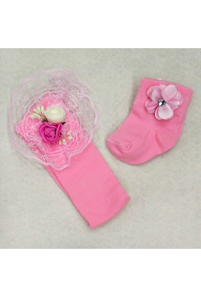 Fındık Baby Bebek Saç Bandı ve Çorap Seti