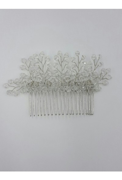 Combin Accessory Zirkon Taşlı Çelik Taraklı Taç Toka Combin Accessory Zirkon Taşlı Çelik Taraklı Taç Toka