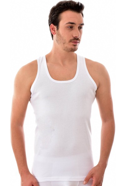 Tutku 3 Adet 0102 Erkek Ribana Atlet Beyaz