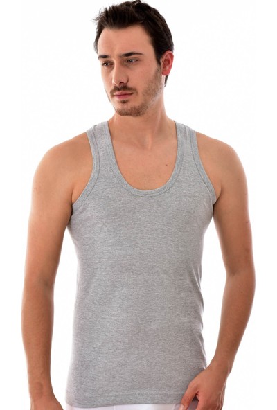 Seher 3 Adet 0001 Erkek Penye Askılı Atlet Gri