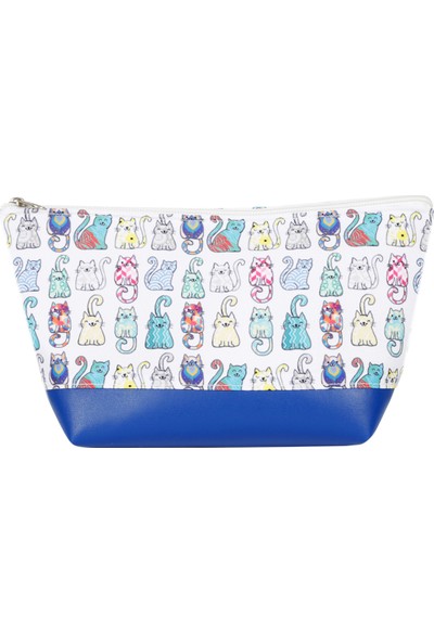Bakras Kedi Baskılı Makyaj Çantası