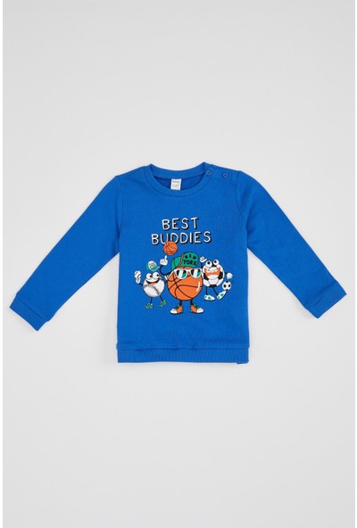 DeFacto Erkek Bebek Regular Fit Sweatshirt S7119A220AU