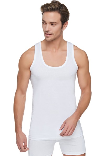 Tutku Erkek Beyaz 12`li %100 Pamuk Penye Atlet Tutku Erkek Beyaz 12`li %100 Pamuk Penye Atlet