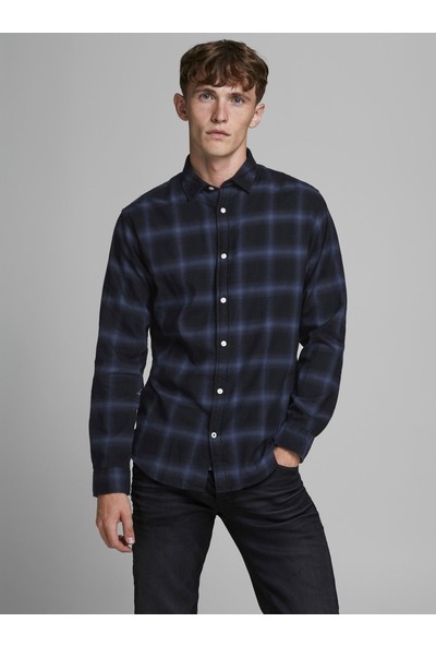 Jack & Jones Erkek Dark Navy Gömlek Jack & Jones Erkek Dark Navy Gömlek