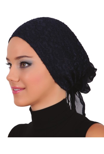 Fidan Dantel Tüllü Bone Tesettür Kadın