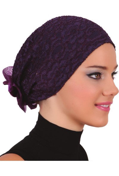 Fidan Bone Dantel Güllü Hazır Türban Tesettür Bone Fidan Bone Dantel Güllü Hazır Türban Tesettür Bone