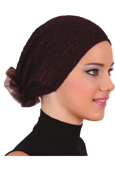 Fidan Dantel Güllü Bone Tesettür Kadın