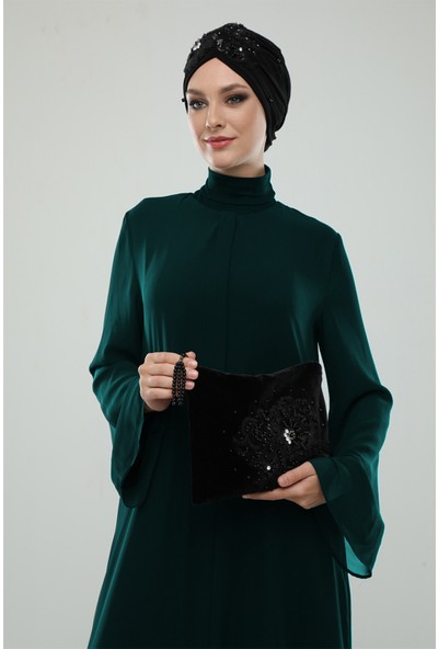 bb Handmade Collection Portföy Payetli Kadife Çanta