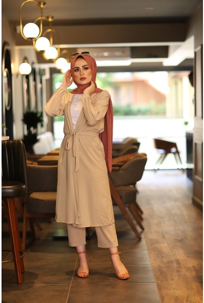 Nevra Kadın Kap Pantolon İkili Krep Takım Nevra Kadın Kap Pantolon İkili Krep Takım