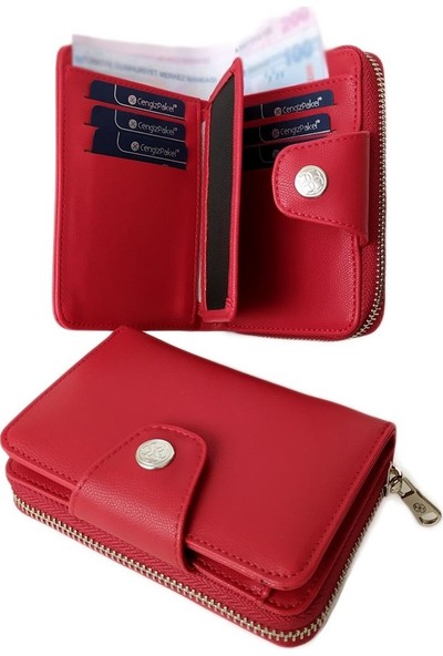 Cengiz Pakel Küçük Boy Kırmızı Kadın Cüzdan