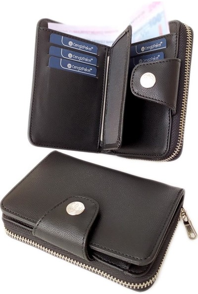 Cengiz Pakel Küçük Boy Siyah Kadın Cüzdan