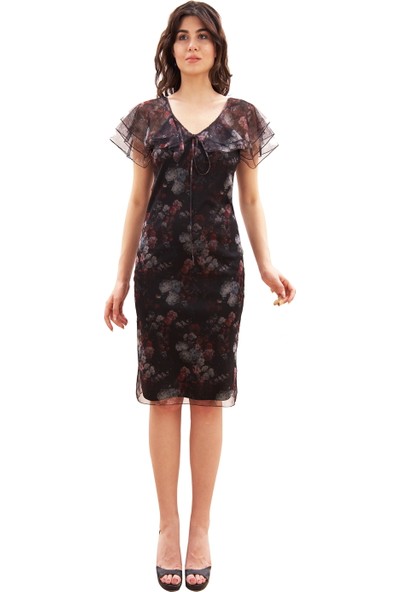 Sevgi Sert Kadın Tül Kumaş Elbise