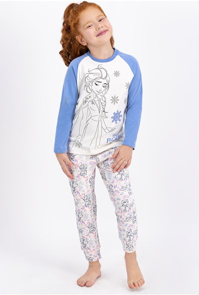 Frozen Lisanslı Kız Çocuk Pijama Takımı