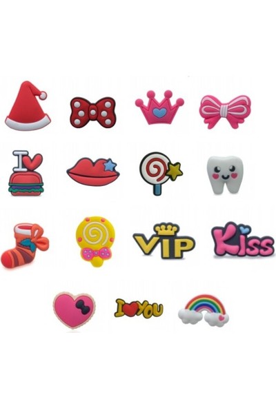 Schulzz 15 Adet Crocs Terlik Süsleri Jibbitz Candy Serisi Schulzz 15 Adet Crocs Terlik Süsleri Jibbitz Candy Serisi