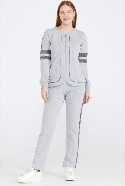 Sementa Sim Detaylı Fermuarlı Kadın Eşofman Takım