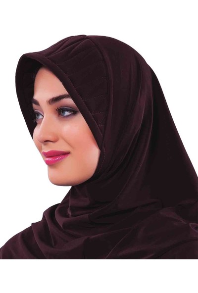 Fidan Çapraz Kahve Tesettür Bone