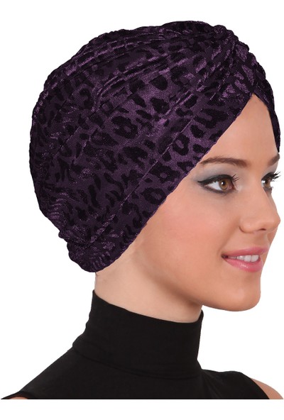 Fidan Bone Flok Capraz Mor Hazır Türban Tesettür Bone Fidan Bone Flok Capraz Mor Hazır Türban Tesettür Bone