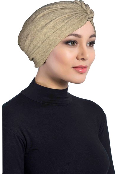 Fidan Soft Burgulu Bej Tesettür Bone