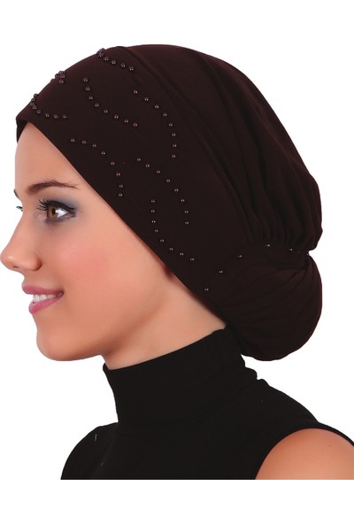 Fidan Topuzlu Kahve Tesettür Bone Fidan Topuzlu Kahve Tesettür Bone