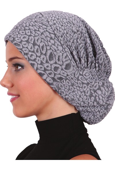 Fidan Bone Topuzlu Brokar Gri Hazır Türban Tesettür Bone Fidan Bone Topuzlu Brokar Gri Hazır Türban Tesettür Bone