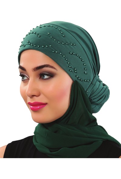 Fidan Topuzlu Atkılı Hürrem Rengi Tesettür Bone Fidan Topuzlu Atkılı Hürrem Rengi Tesettür Bone