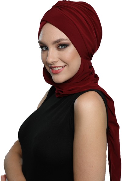 Fidan Kardelen Atkılı Bordo Tesettür Bone