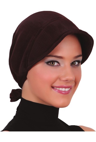 Fidan Bone Plise Şapka Kahve Hazır Türban Tesettür Bone Fidan Bone Plise Şapka Kahve Hazır Türban Tesettür Bone